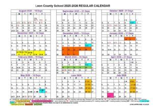 Leon County School Calendar At A Glance
